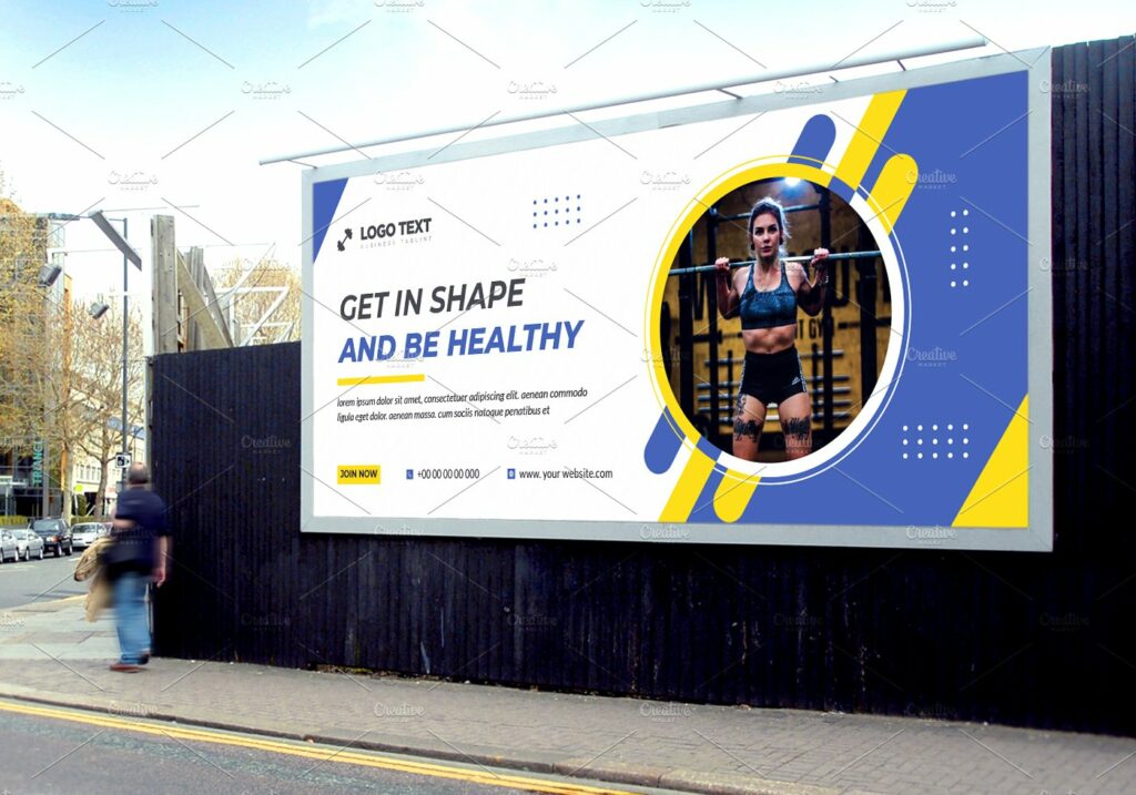 Creative Fitness Billboard Design – MasterBundles