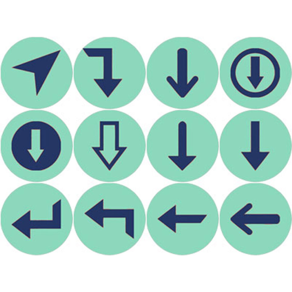 66 Blue and Turquoise Arrow Icons - MasterBundles