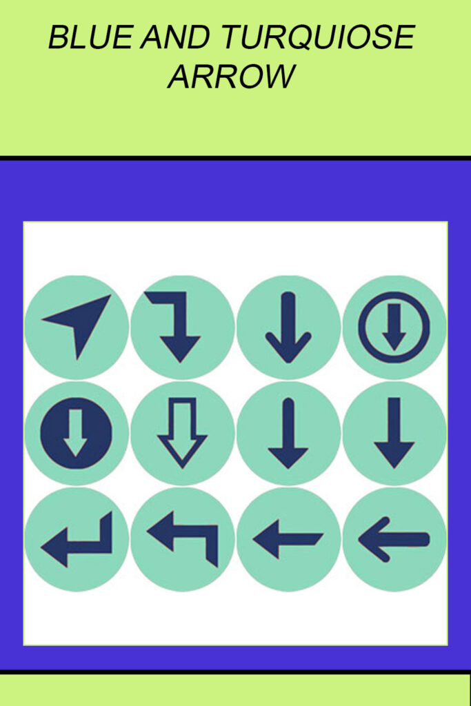 66 Blue and Turquoise Arrow Icons - MasterBundles