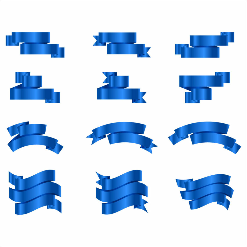 blue ribbon icon for use gift packing and decoration - MasterBundles