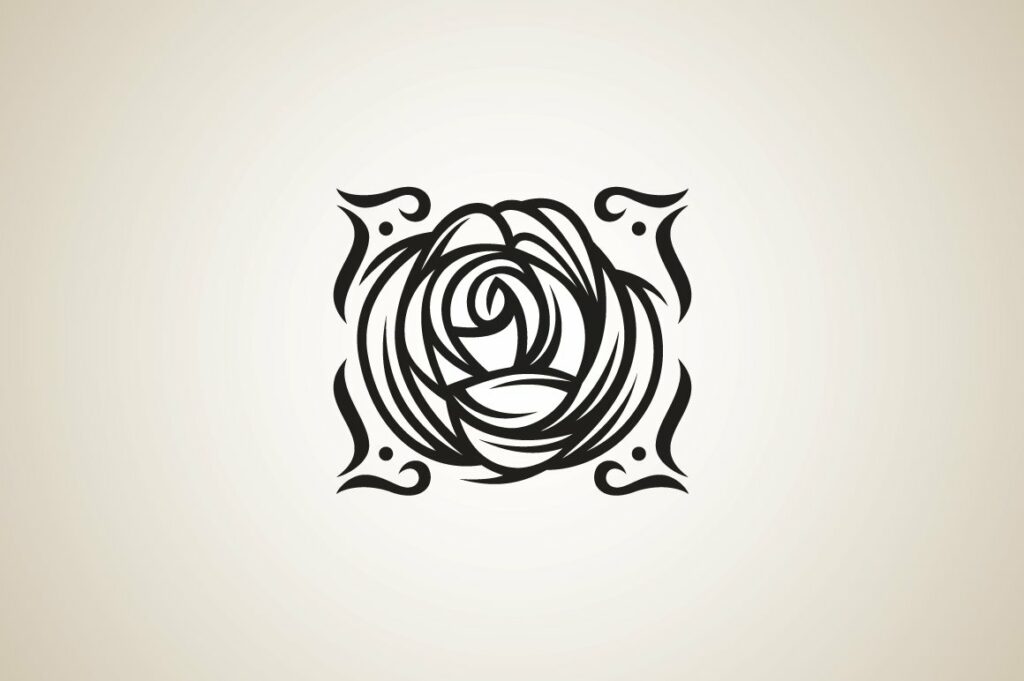 Blue Blossom Rose Logo Template – MasterBundles