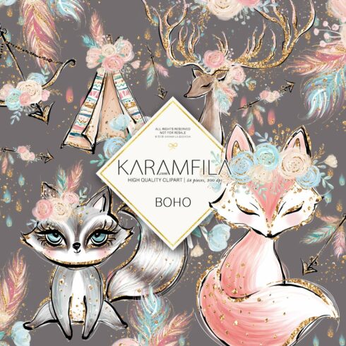 Boho Friends Woodland Clipart – MasterBundles