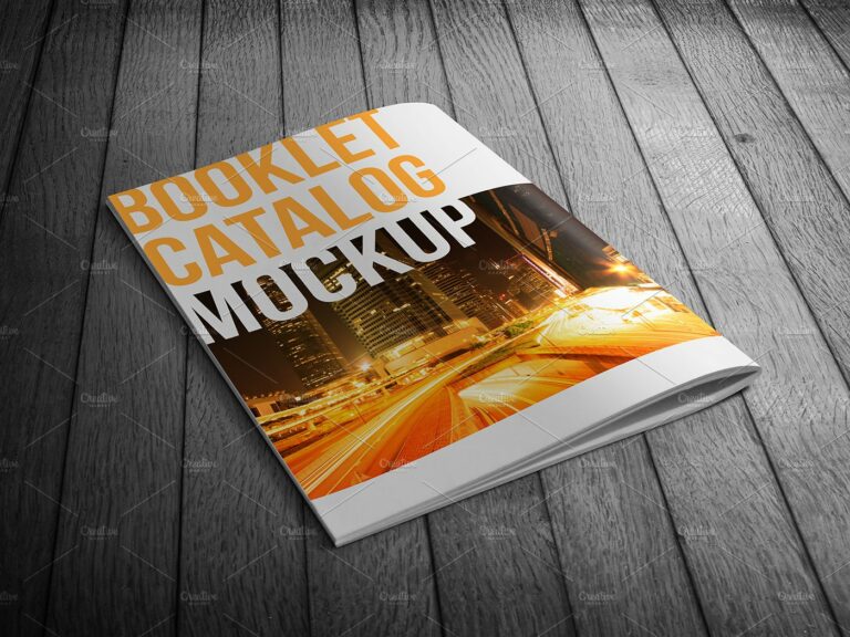 Booklet Catalog Mockup – MasterBundles