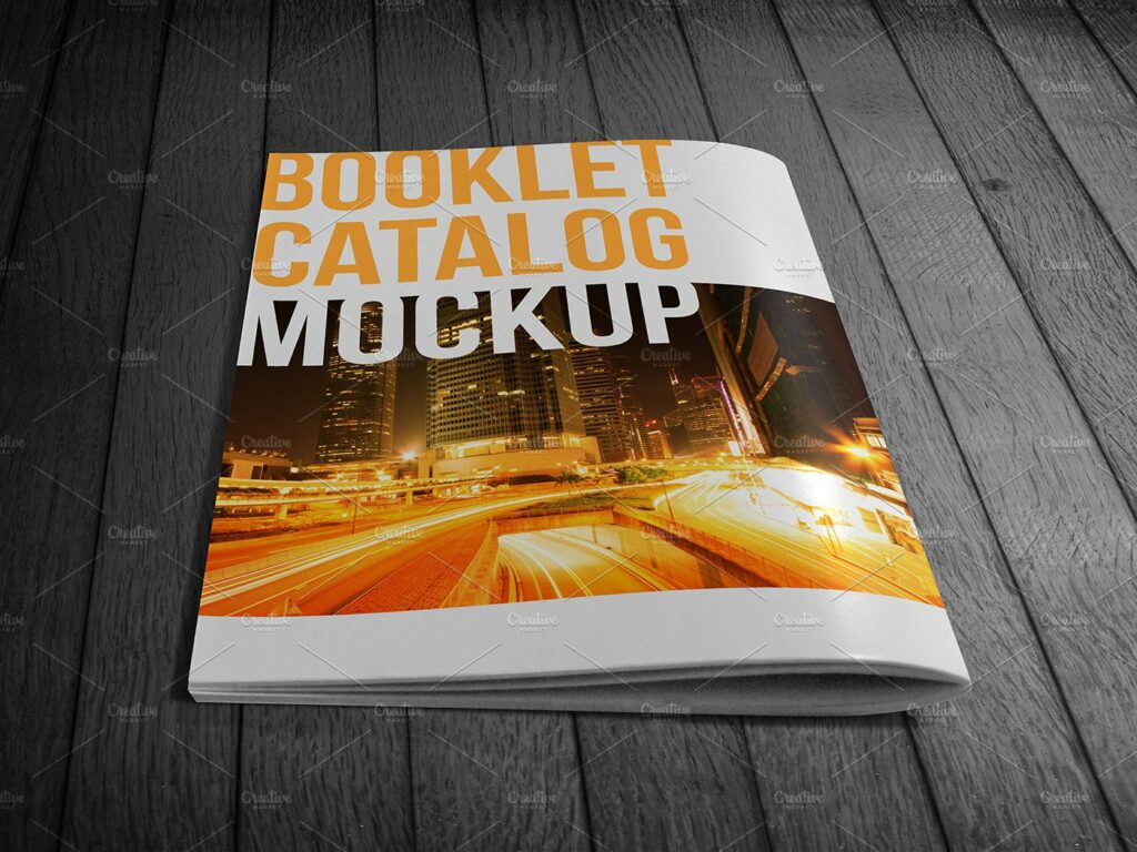 Booklet Catalog Mockup – MasterBundles