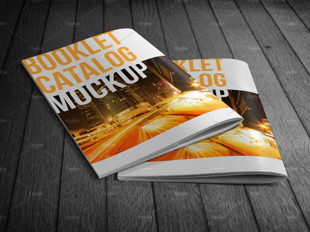 Booklet Catalog Mockup – MasterBundles