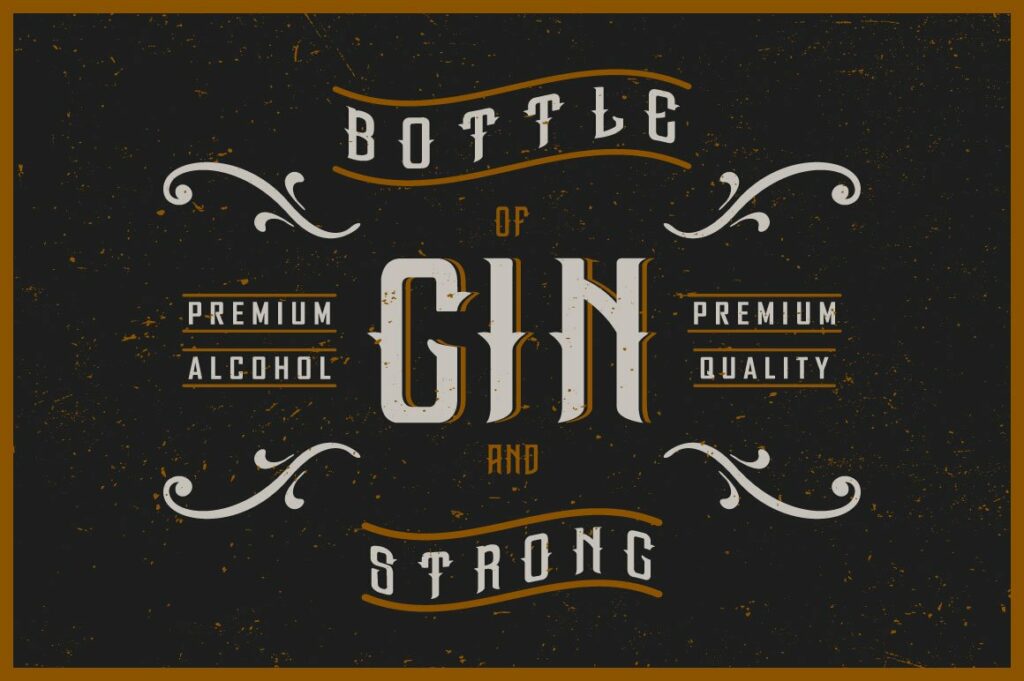 Gin label font – MasterBundles