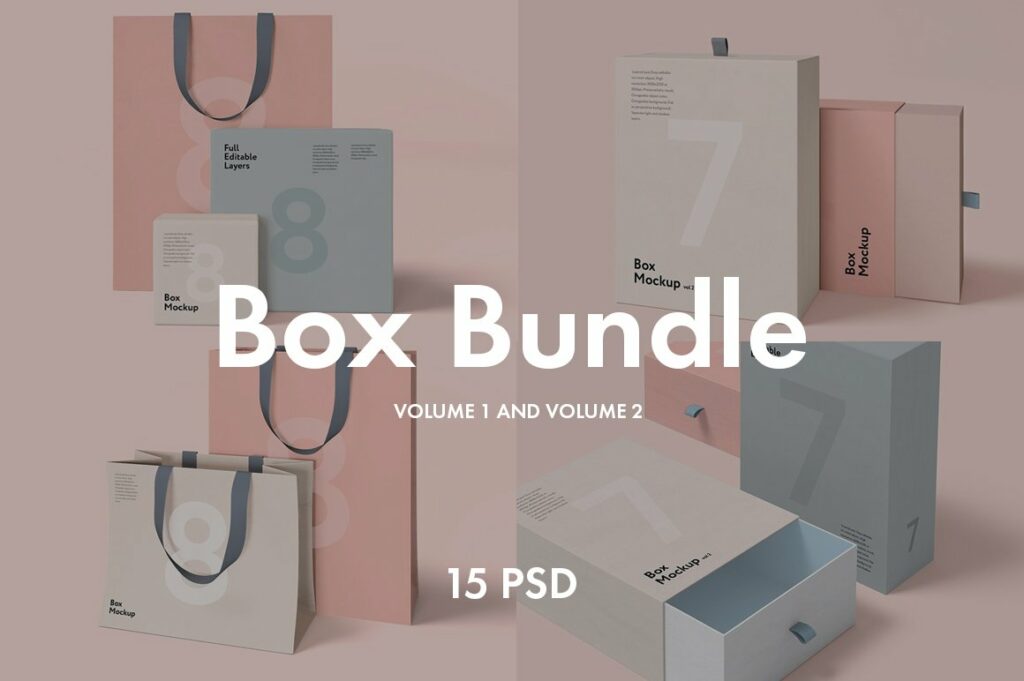 Box and Bag Mockup Bundle 15psd – MasterBundles