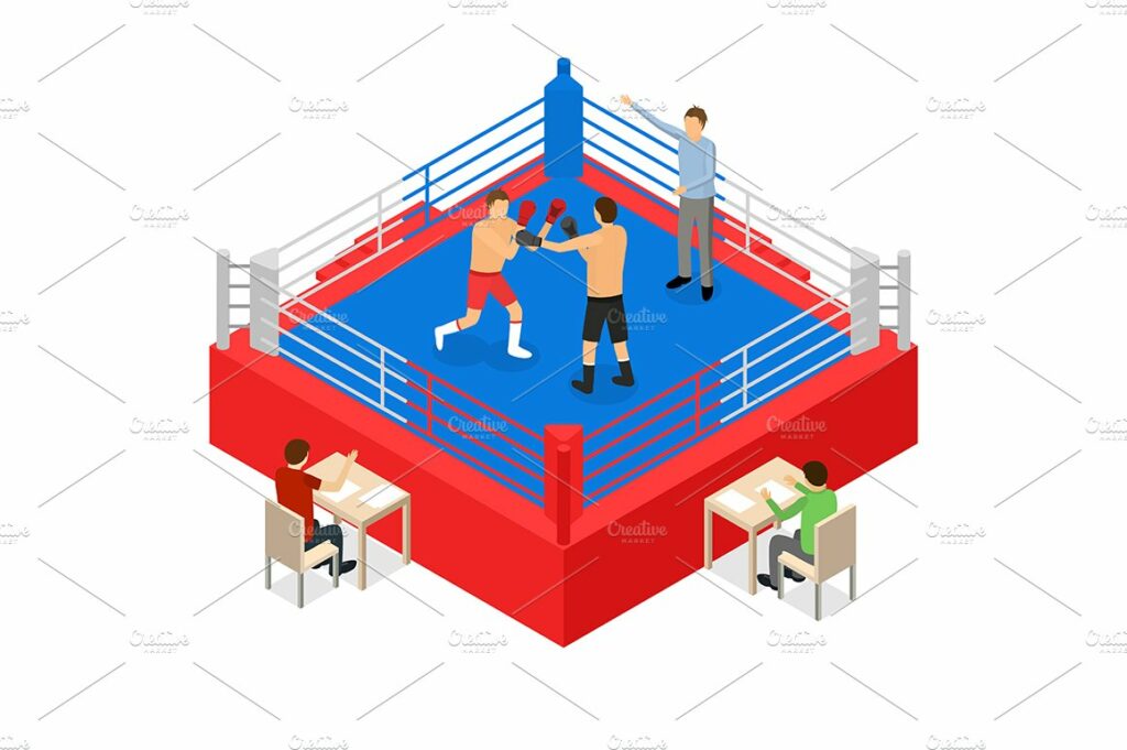 Boxing Ring for Fight Concept 3d – MasterBundles