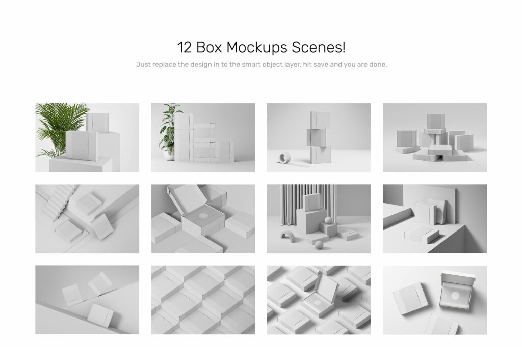 Box Mockup Bundle - Mailing Box – MasterBundles