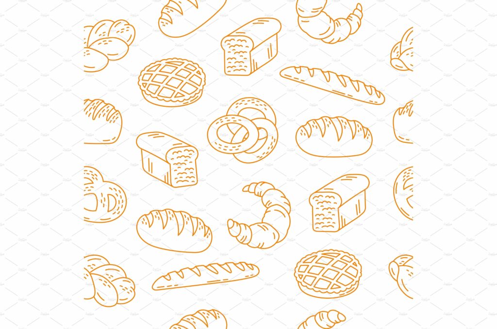 Bread bakery seamless pattern – MasterBundles