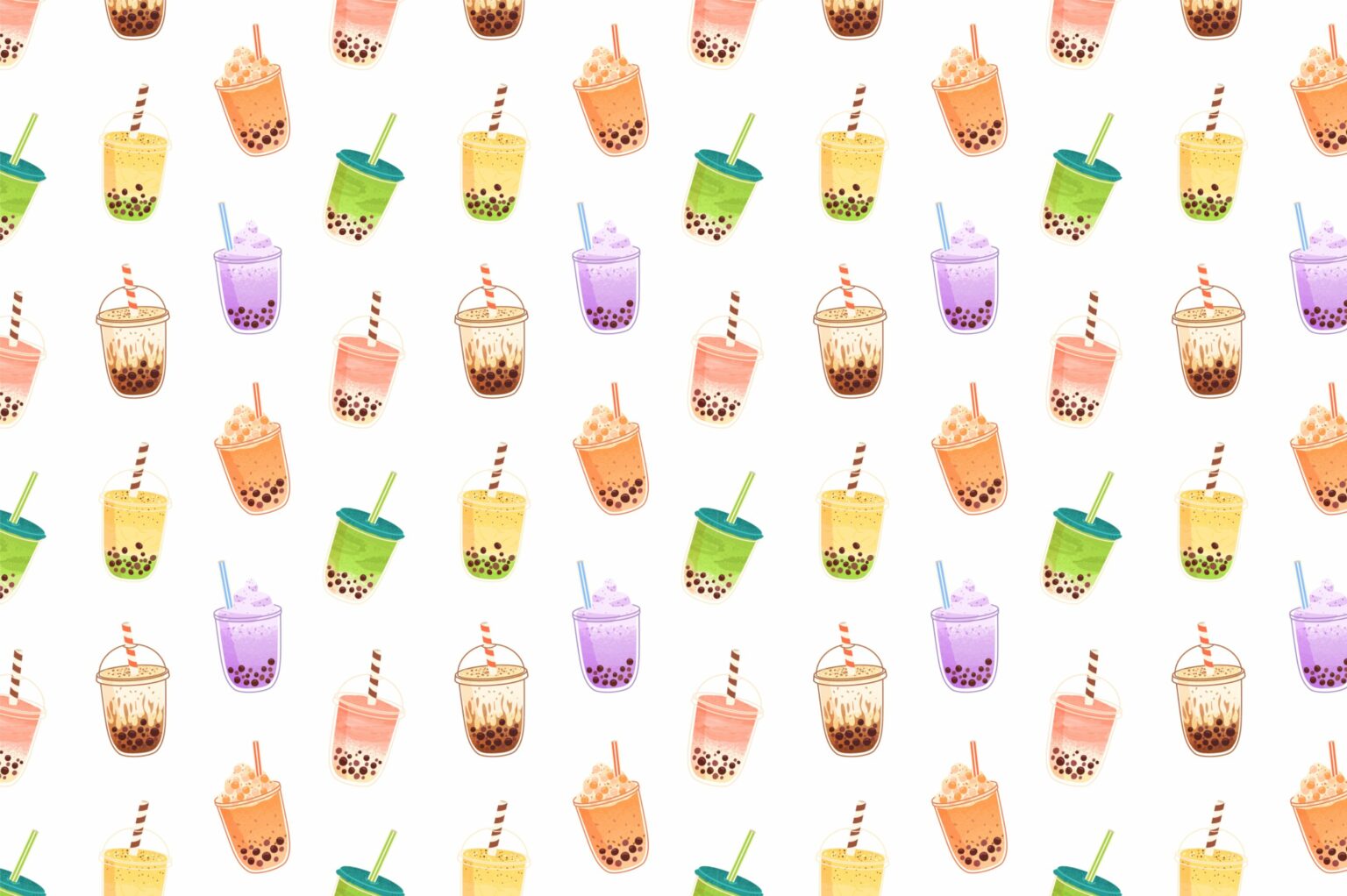 Bubble milk tea seamless patterns – MasterBundles