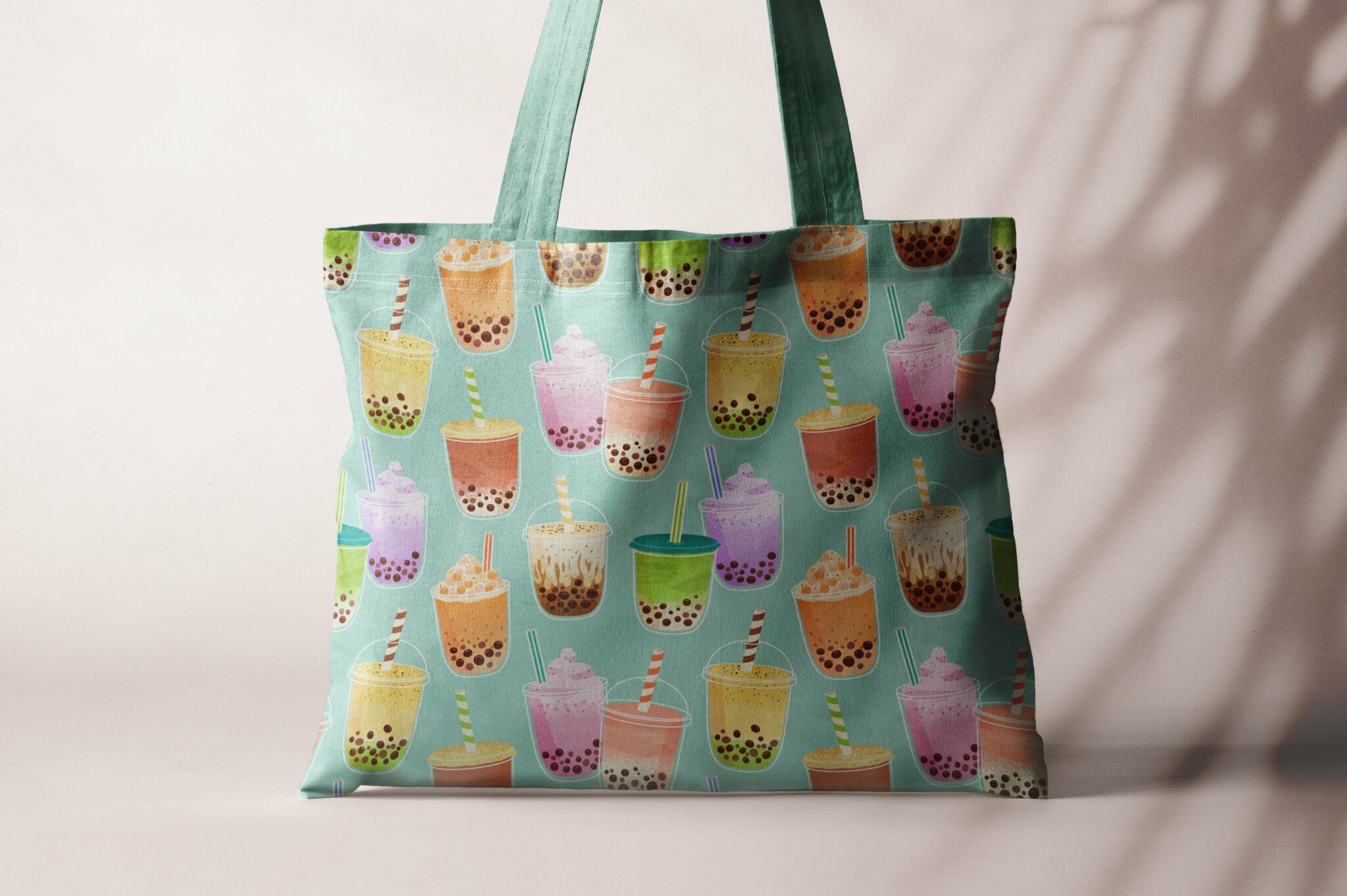 Bubble milk tea seamless patterns – MasterBundles