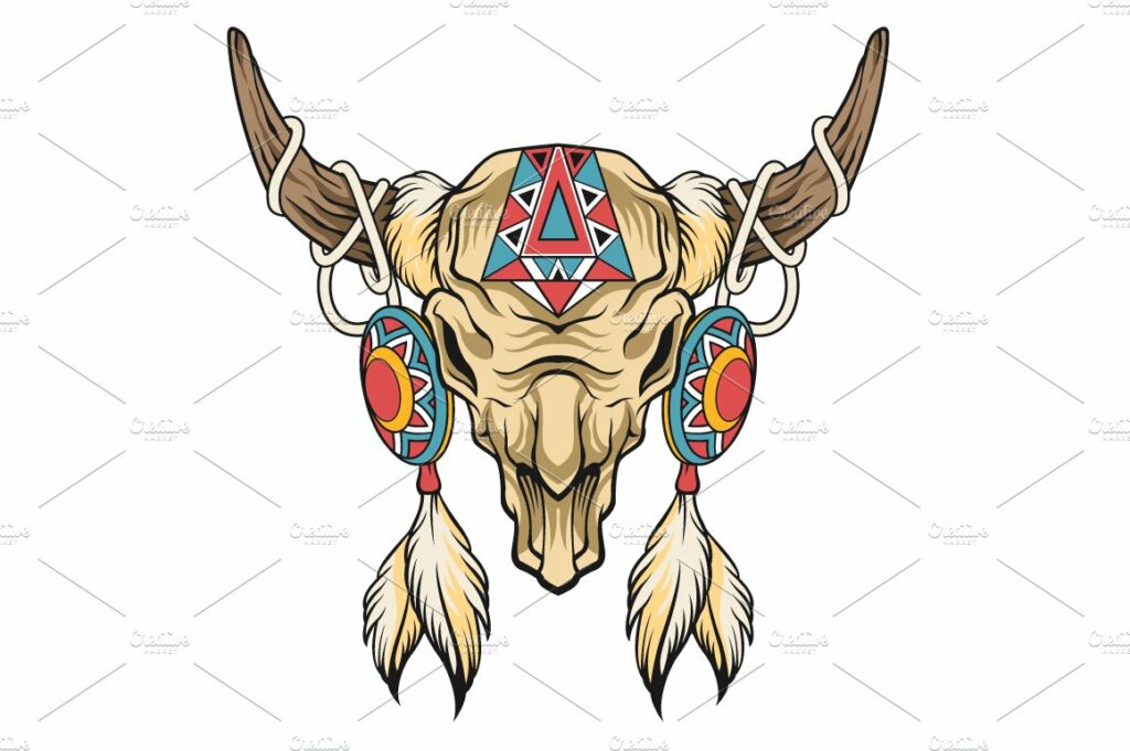 Buffalo skull. Vector art – MasterBundles