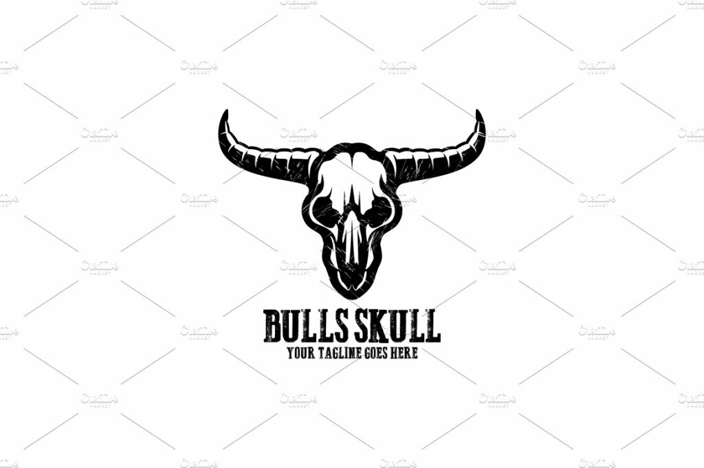 Buffalo Skull Logo – MasterBundles