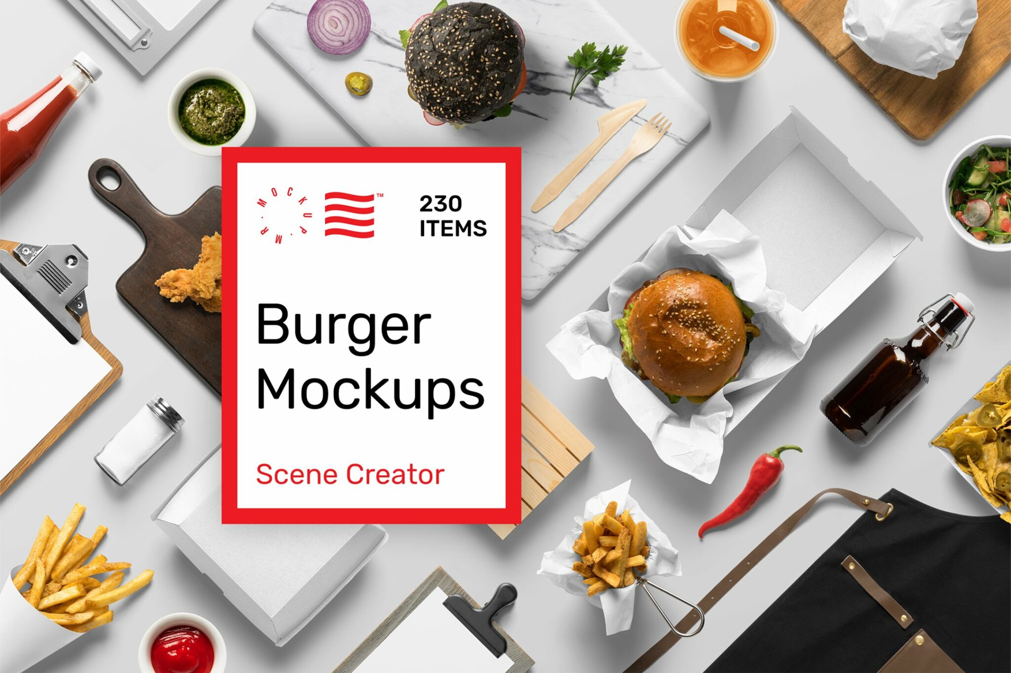 Burger Mockups - Scene Creator – MasterBundles