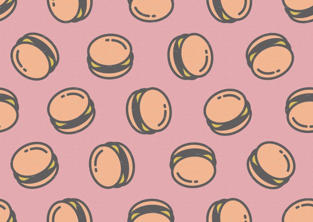 Seamless patterns with burgers – MasterBundles