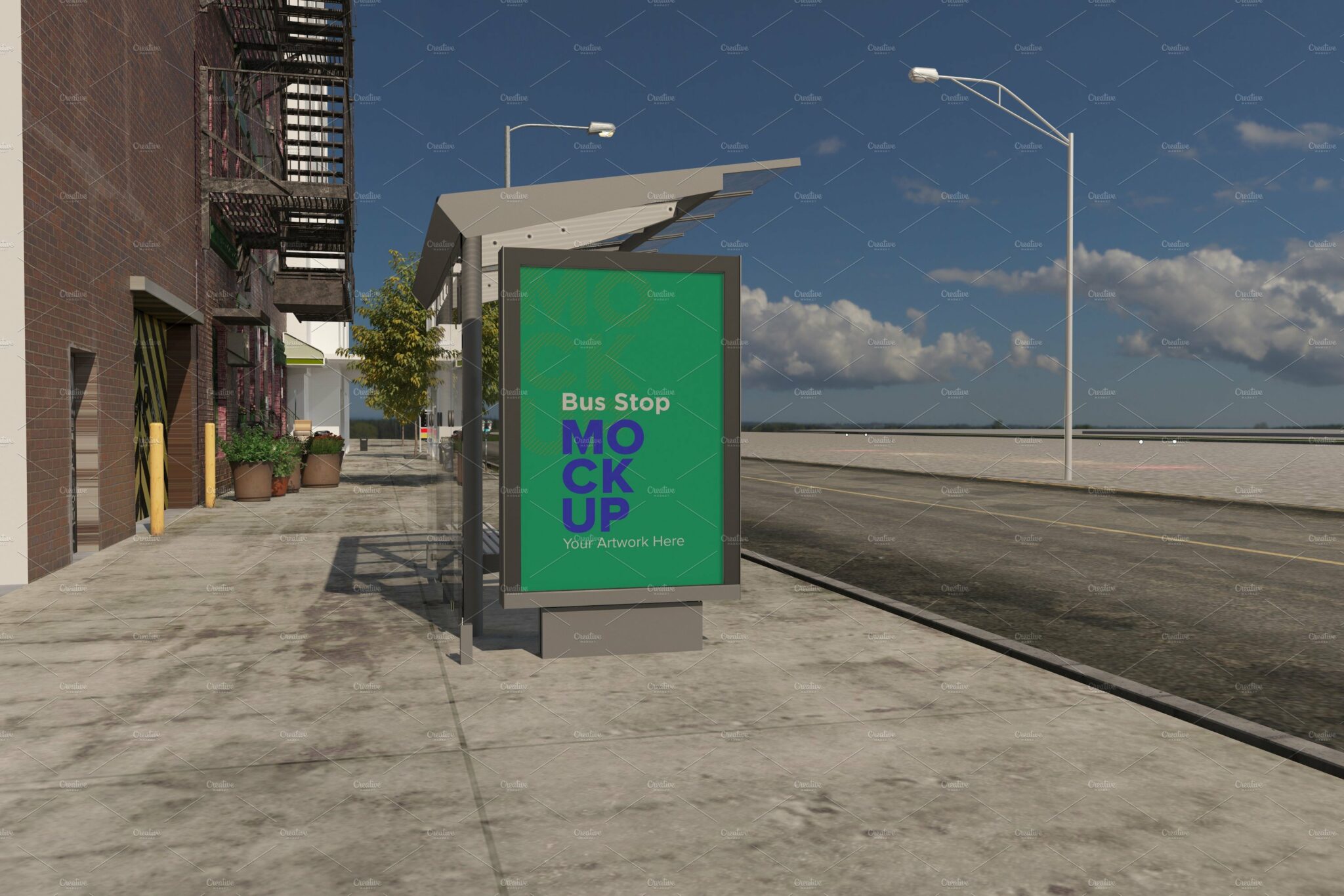 Bus Shelter Outdoor Advertising Sign – MasterBundles