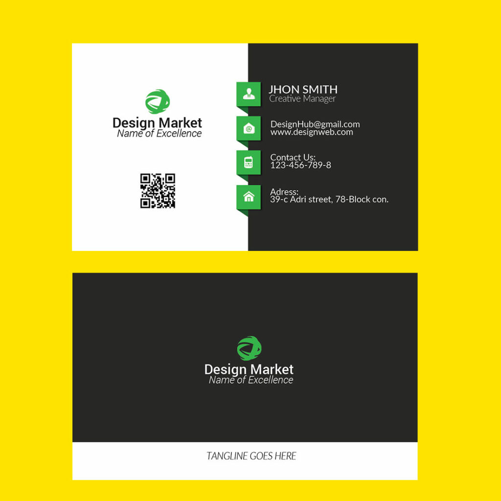 Modern minimal cororate business card template