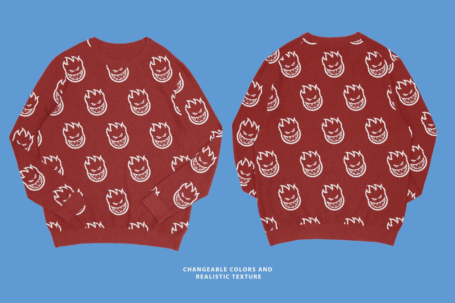 Realistic Knitted Sweater Mockup – MasterBundles