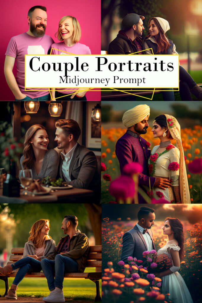 Couple Portraits Midjourney Prompt - MasterBundles