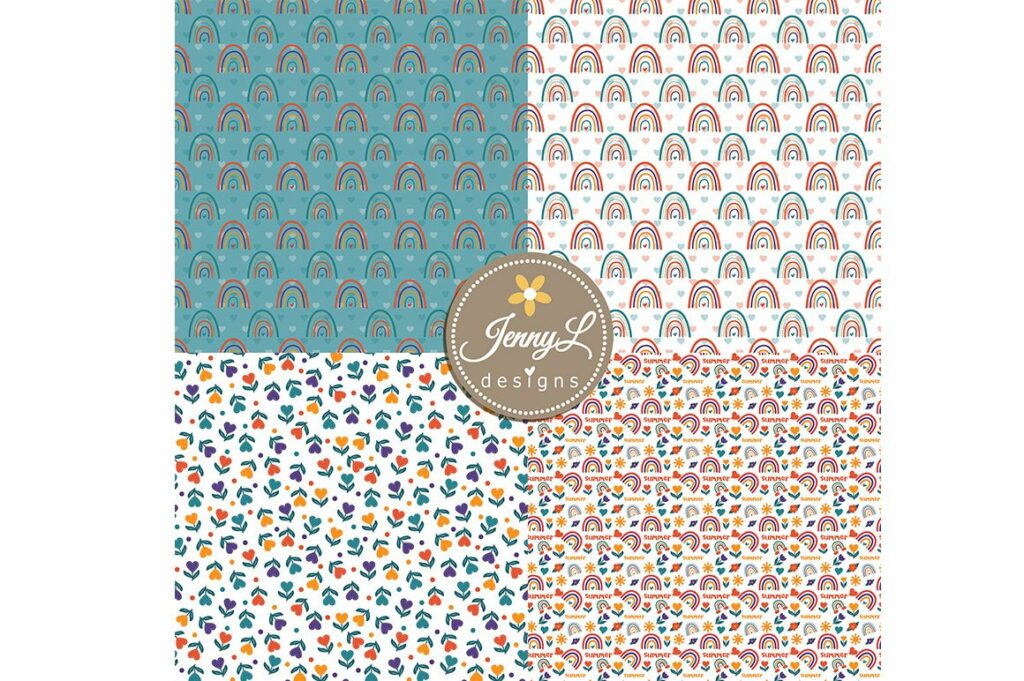Rainbow Digital Papers and Clipart – MasterBundles