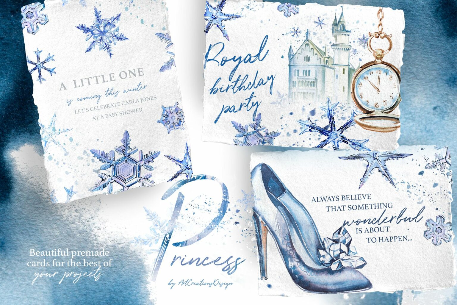 Watercolor Princess Clipart Set – MasterBundles