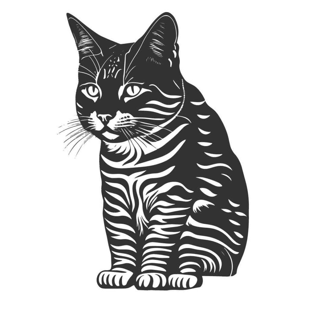 5 Cats Editable Vector Illustration Bundle Set - MasterBundles