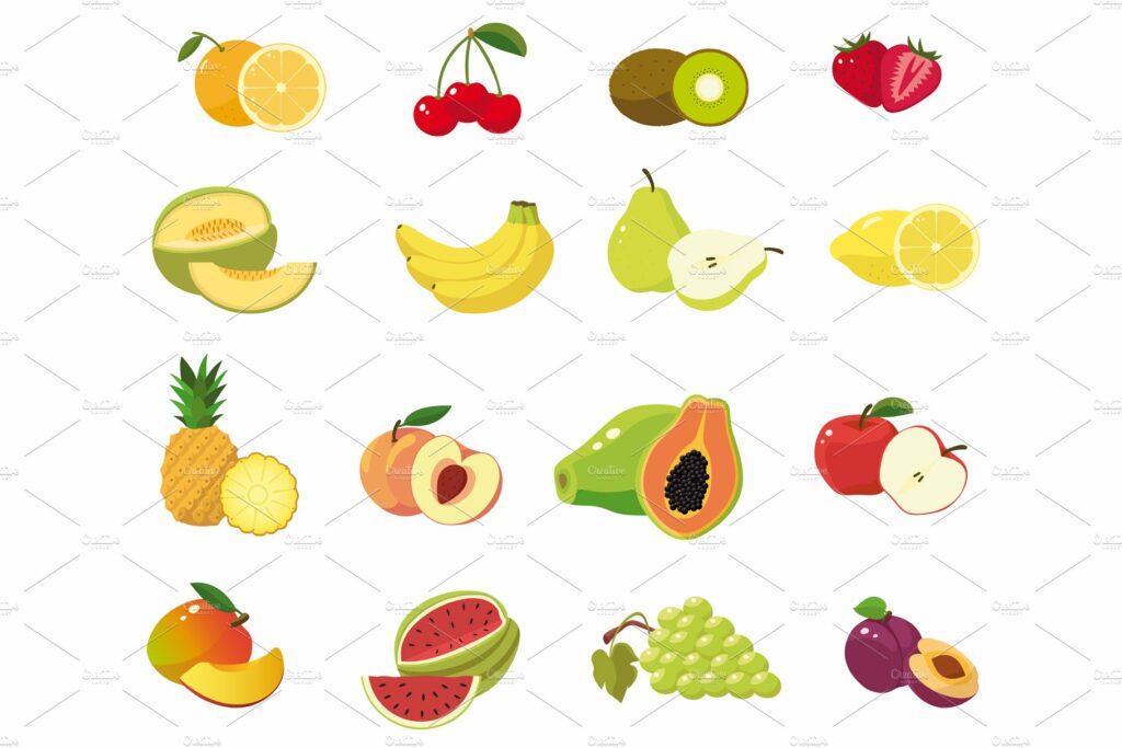 Fresh fruit collection – MasterBundles