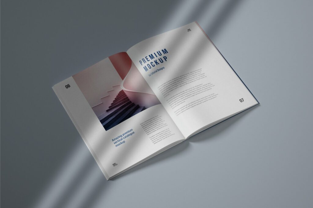 Vertical Catalog, Magazine Mockup – MasterBundles