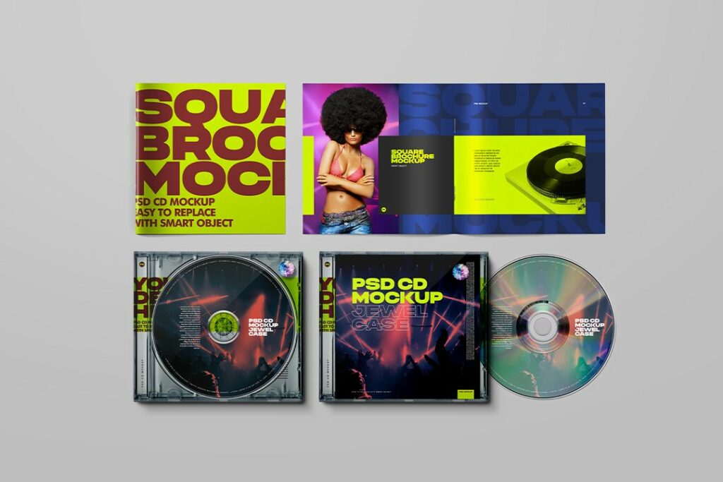 CD Mockup Jewel Case Brochure Square – MasterBundles