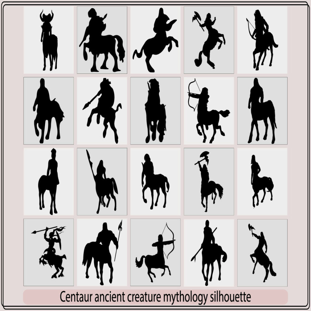 Centaur ancient creature mythology silhouette - MasterBundles