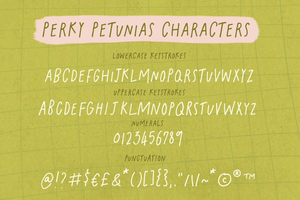 Perky Petunias Handwritten Font – MasterBundles