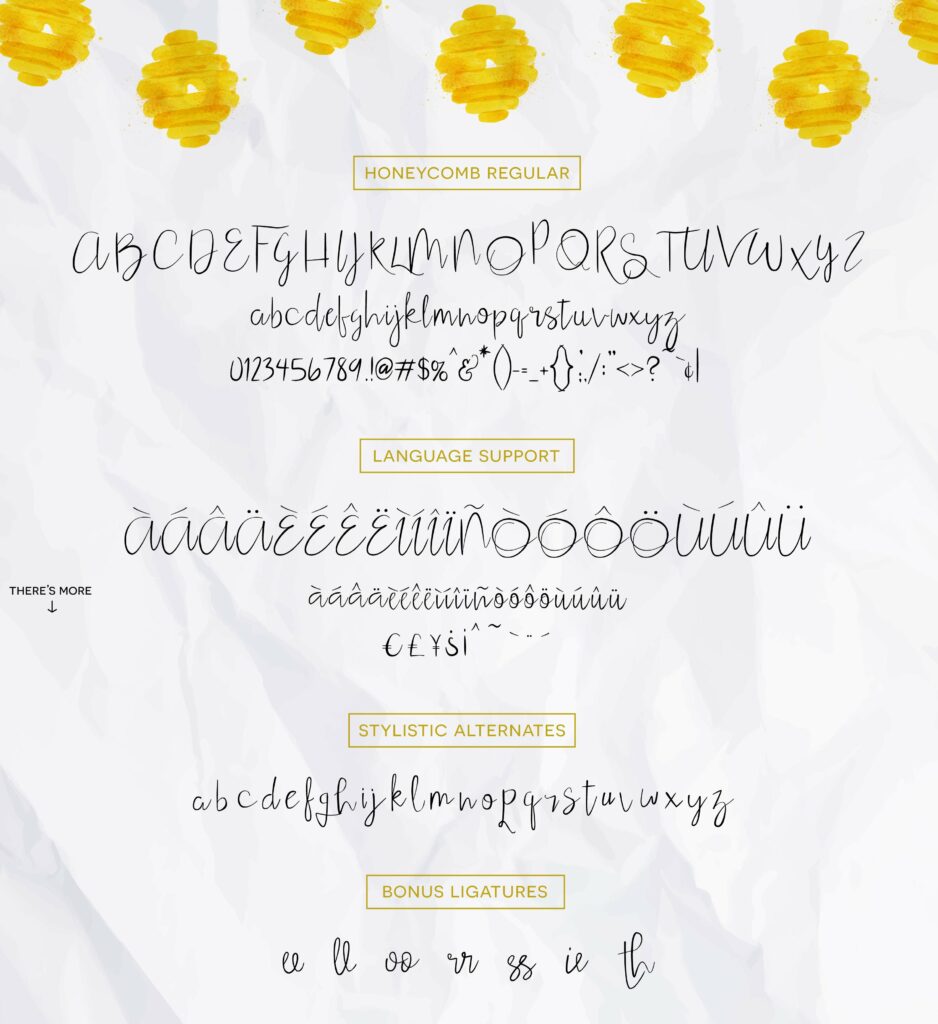 Honeycomb Font + Bonus – MasterBundles