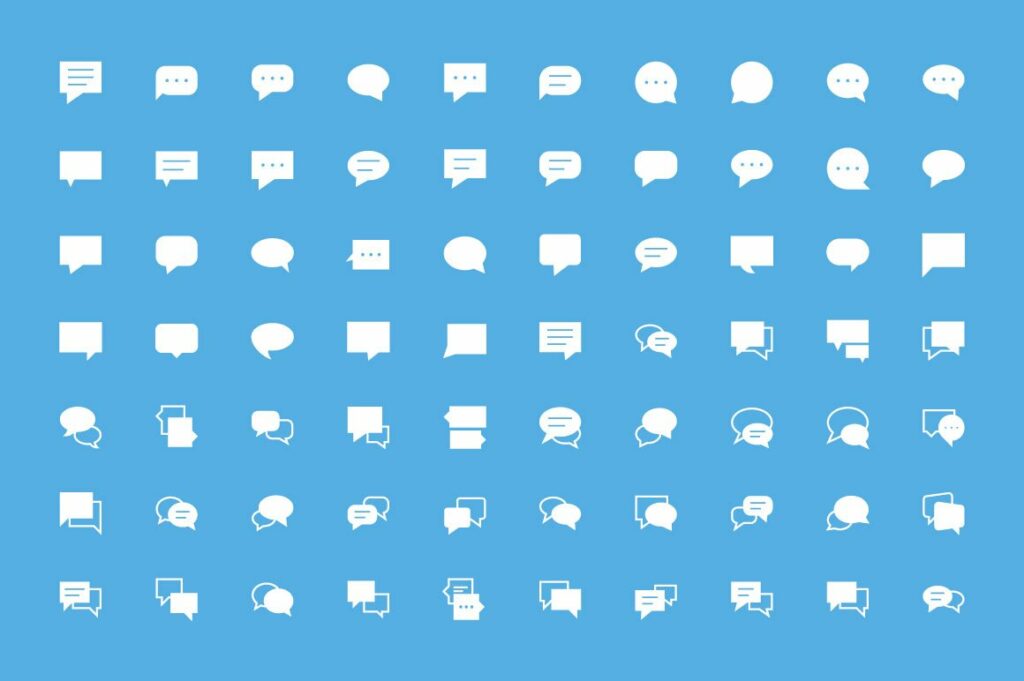 70 Chat Messages Icons – MasterBundles