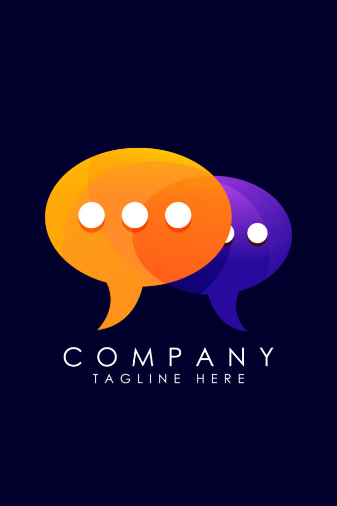 Modern Gradient Color Chat Logo Design Social Media Speech Icon Vector Illustration Masterbundles