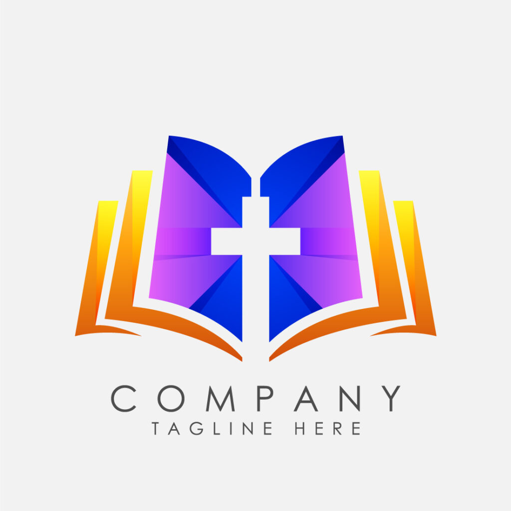 Church logo. Christian sign symbols. The Cross of Jesus – MasterBundles