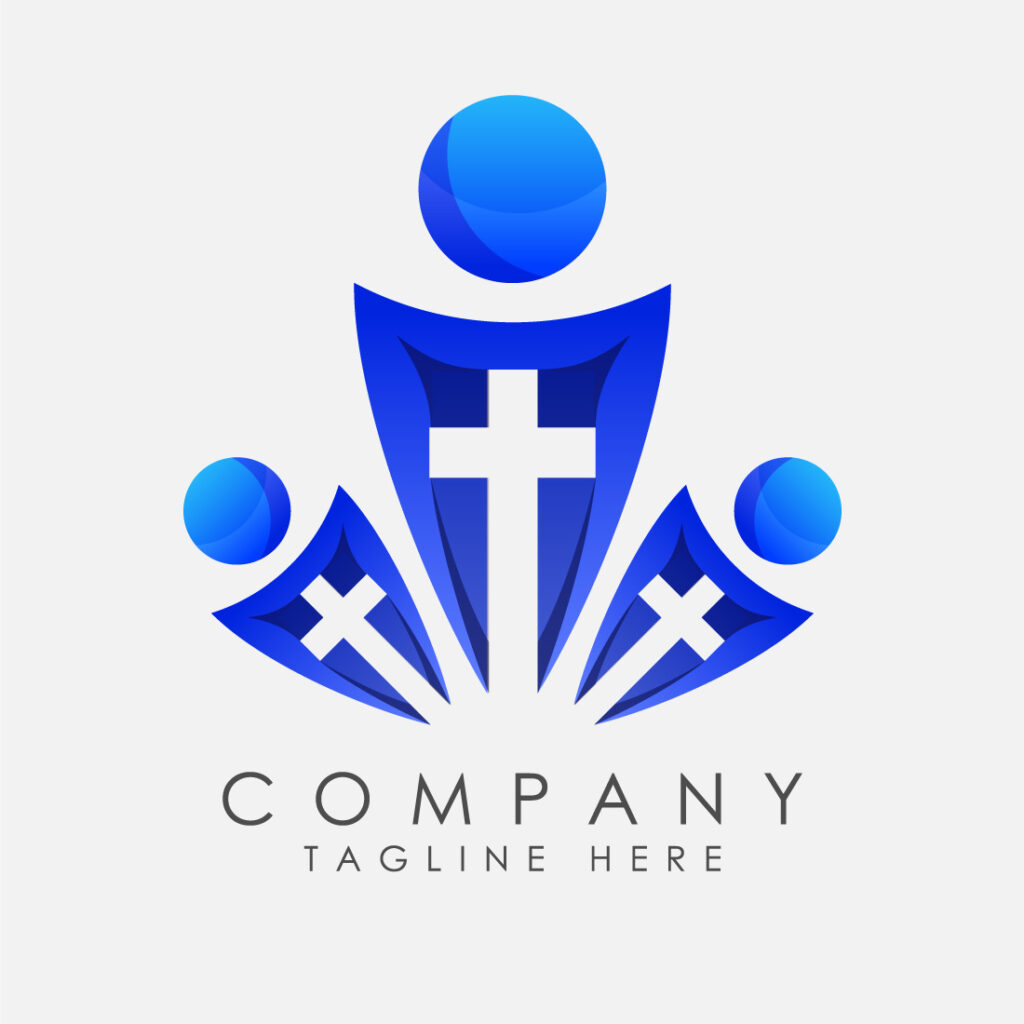 Church logo. Christian sign symbols. The Cross of Jesus – MasterBundles