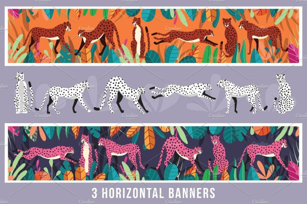 Cheetahs - illustrations & patterns – MasterBundles