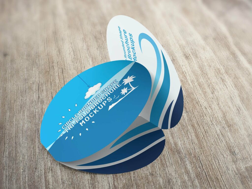 Circle Rounded Shape Brochure Mockup – MasterBundles