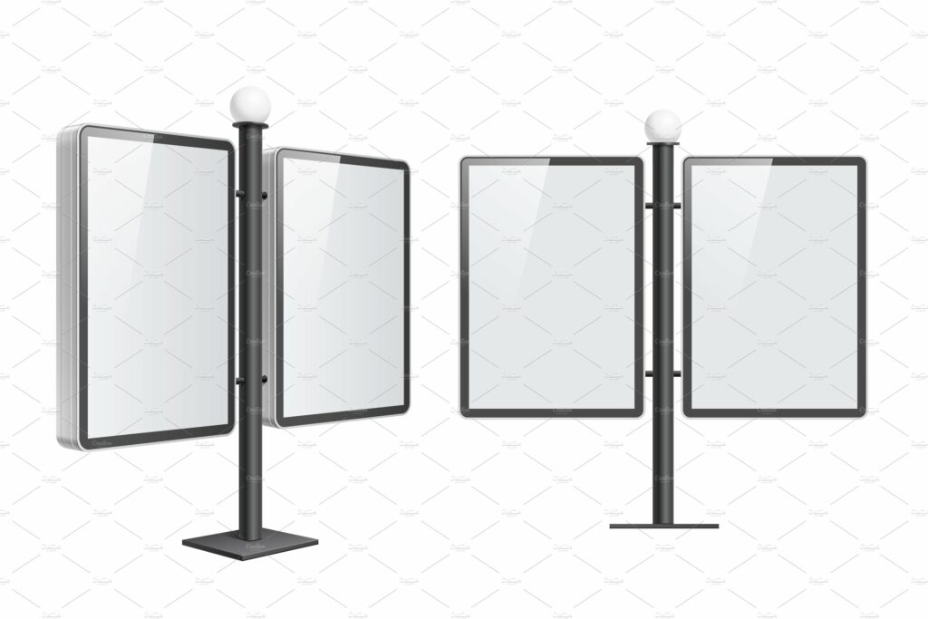 Realistic vector light box template – MasterBundles