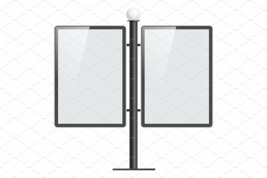 Realistic vector light box template – MasterBundles