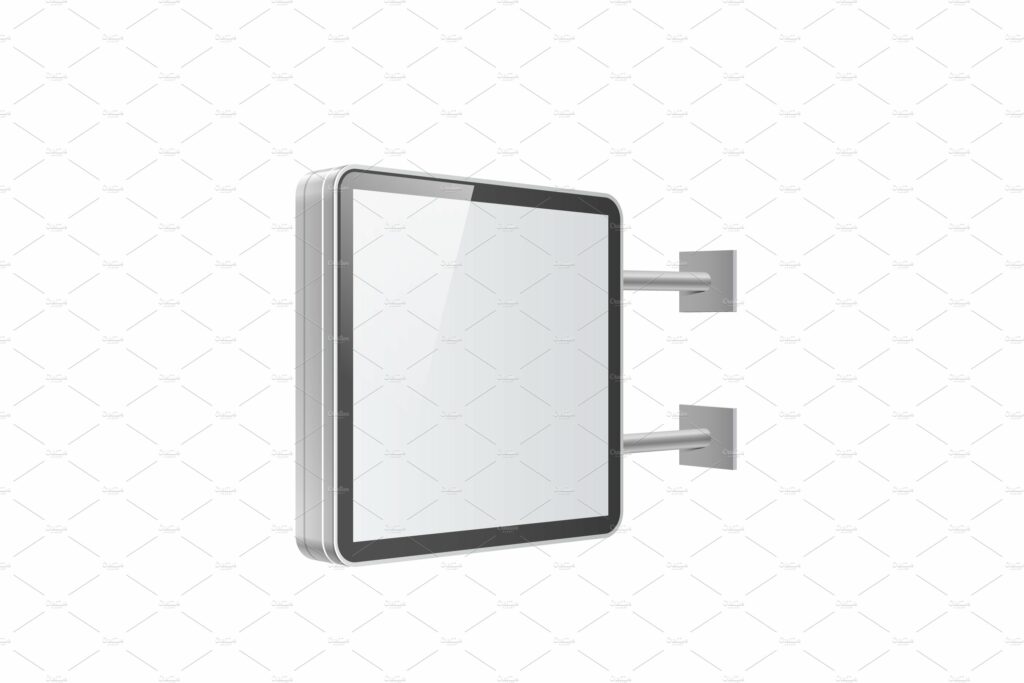 Realistic vector light box template – MasterBundles
