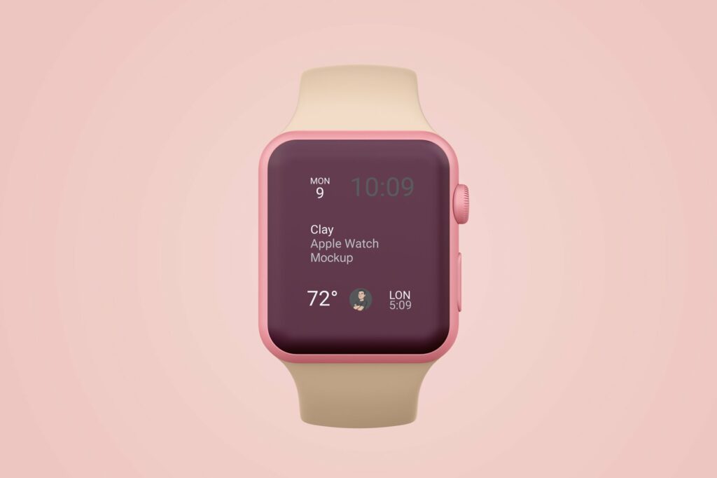 Clay Apple Watch Mockup 04 – MasterBundles