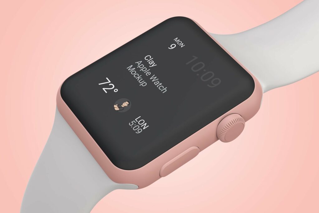 Clay Apple Watch Mockups Pack 01 – MasterBundles