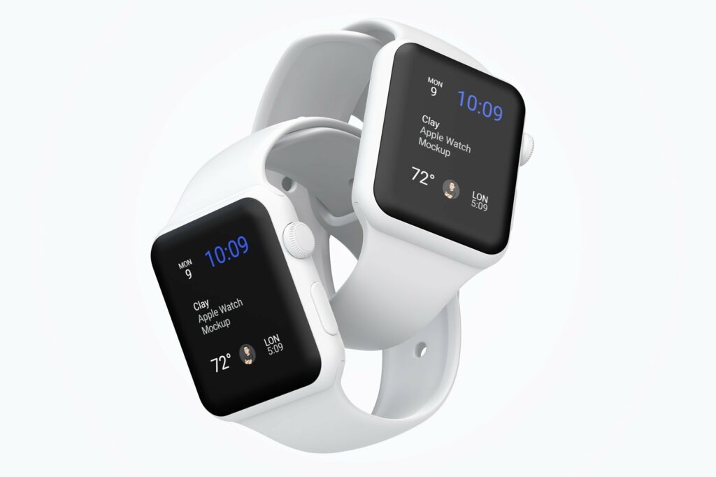 Clay Apple Watch Mockups Pack 01 – MasterBundles