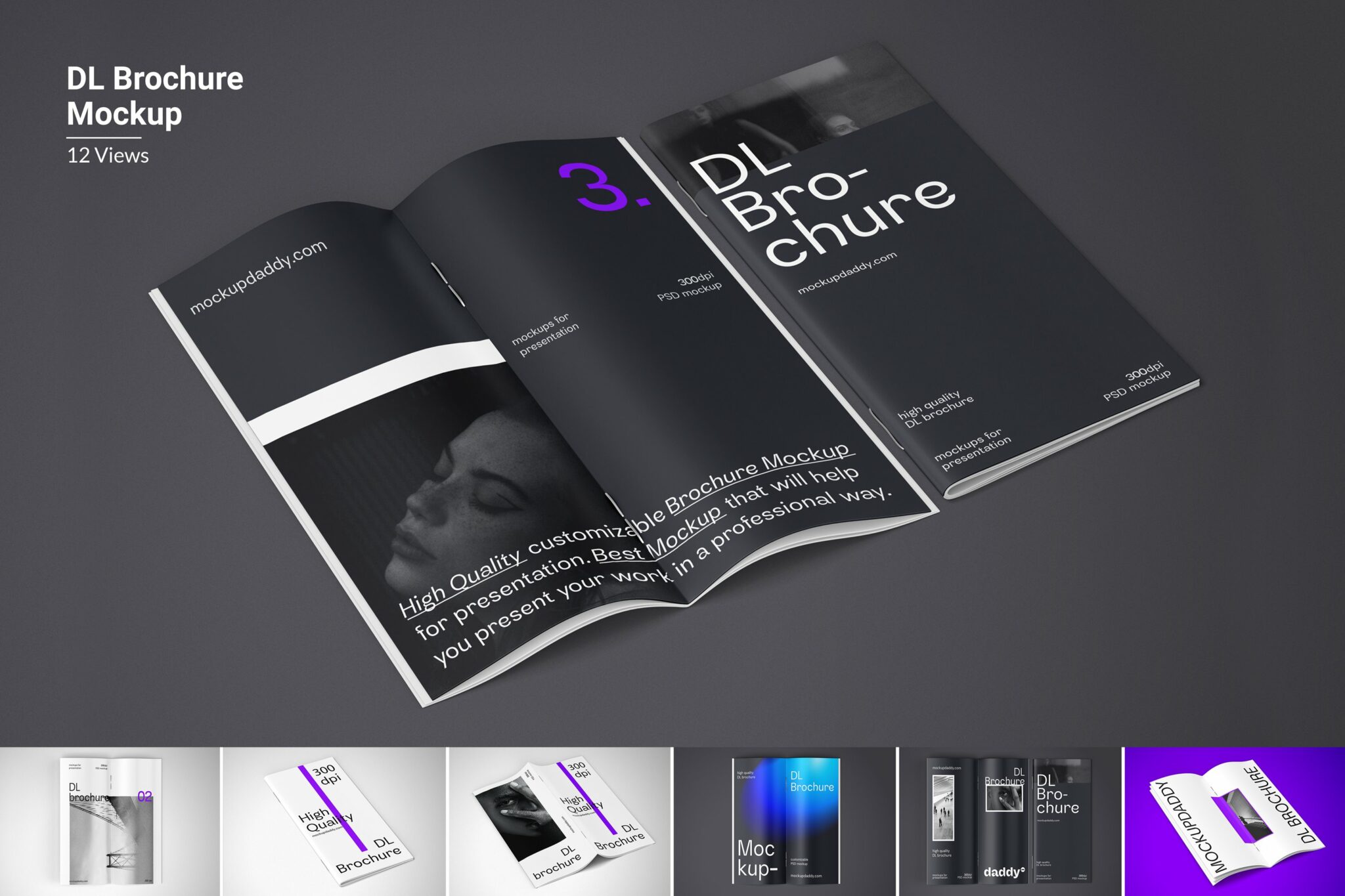 DL Vertical Brochure Mockup – MasterBundles