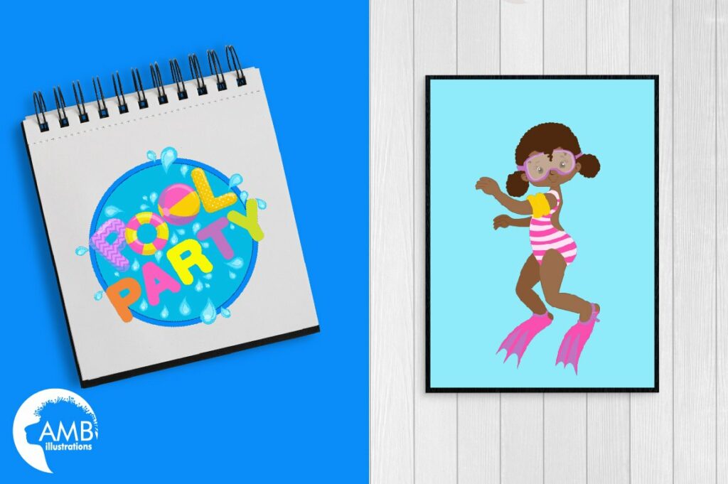 Girl pool party AMB-1998 – MasterBundles