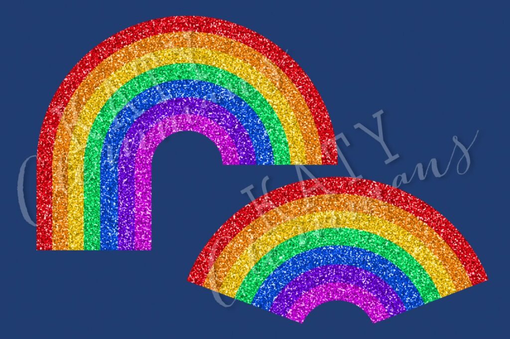 Glitter Rainbows clip art & papers – MasterBundles