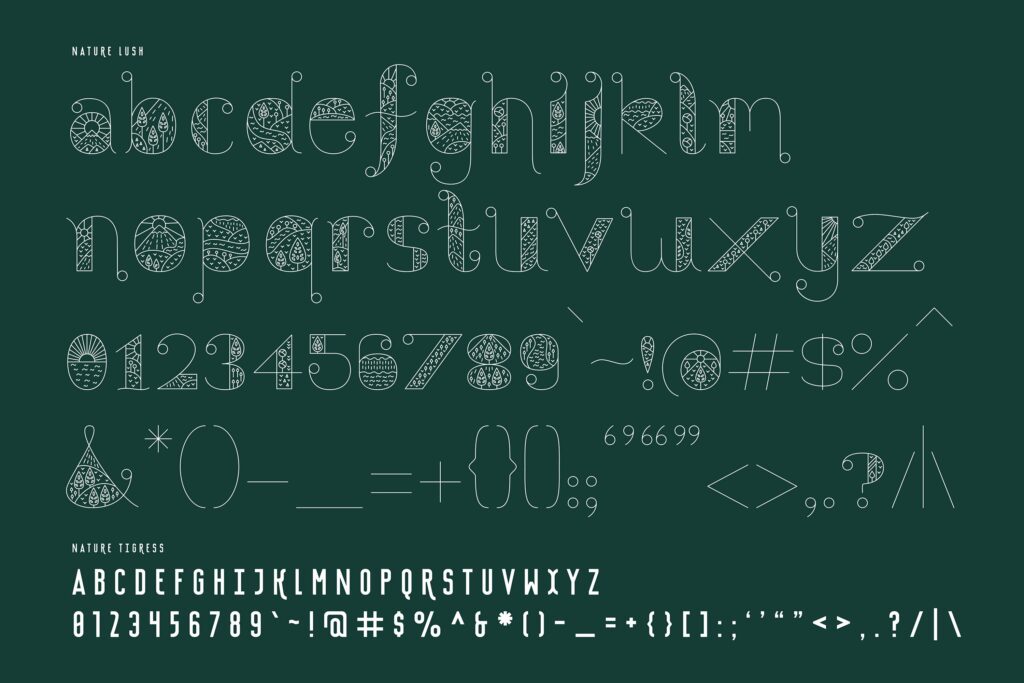 Nature Lush Font Duo – MasterBundles