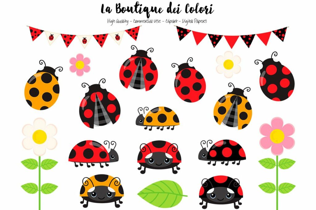 Red Ladybug Clip art – MasterBundles